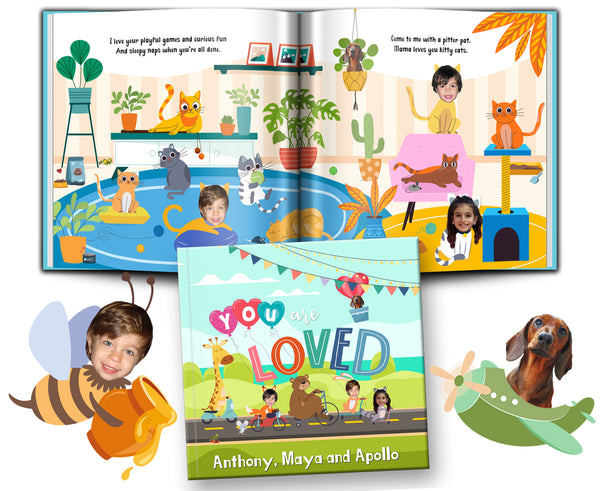 Personalized Book for multiple children with photos and pet or toy – My ...