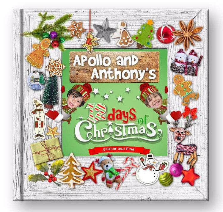 Personalized Christmas Book for 2, Siblings book with photos and names ...