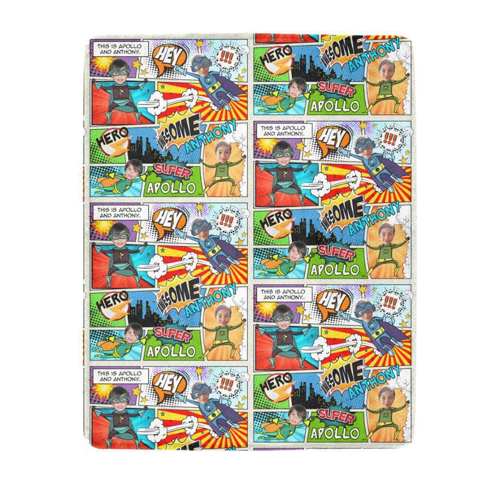 Personalized Blanket - Comics for 1-2 kids, add a pet! – My Custom Kids ...