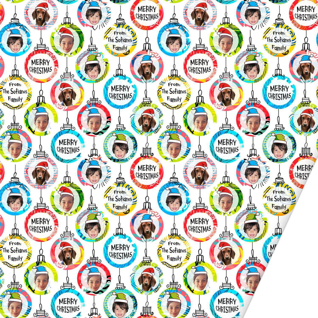 Personalized Family Christmas Gift Wrap - Custom Face wrapping paper ...